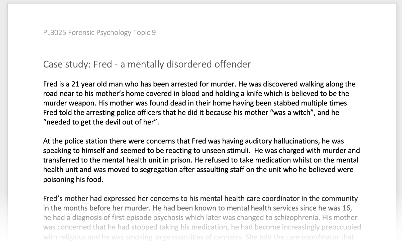 Sensitive subjects: Handling hard-hitting scenarios in forensic ...